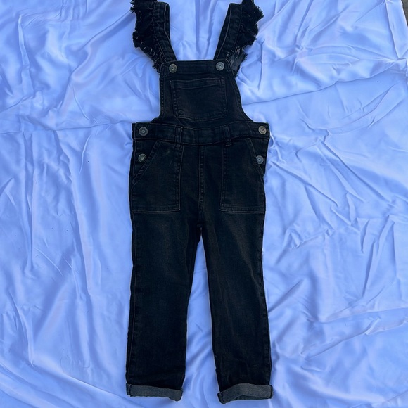 art class | Bottoms | Art Class Black Ruffle Overalls | Poshmark